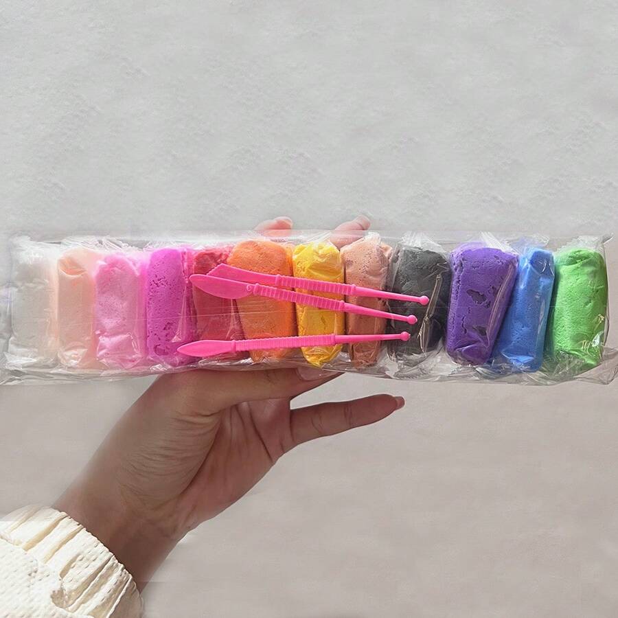 1pc 12-Color New Ultra-Light Clay Rubber Mud Polymer Clay DIY Modeling ...