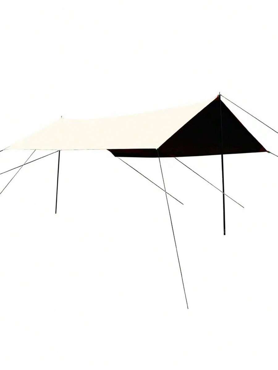 A Set Outdoor Camping Sunshade Canopy, Black Rubber Canopy, Thickened ...