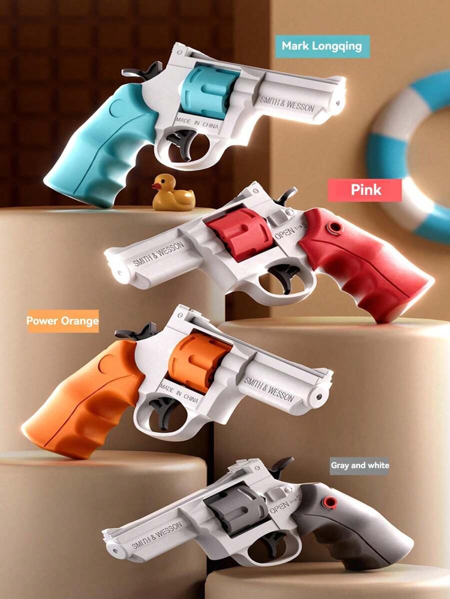 One Revolver Water Gun, Large Capacity Mechanical Revolver Water Gun ...