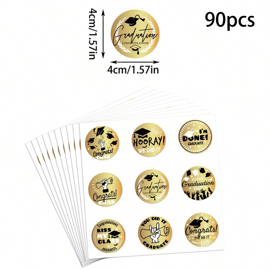 90PCS Graduation Stickers Class Of 2024, Congratulations Graduates ...