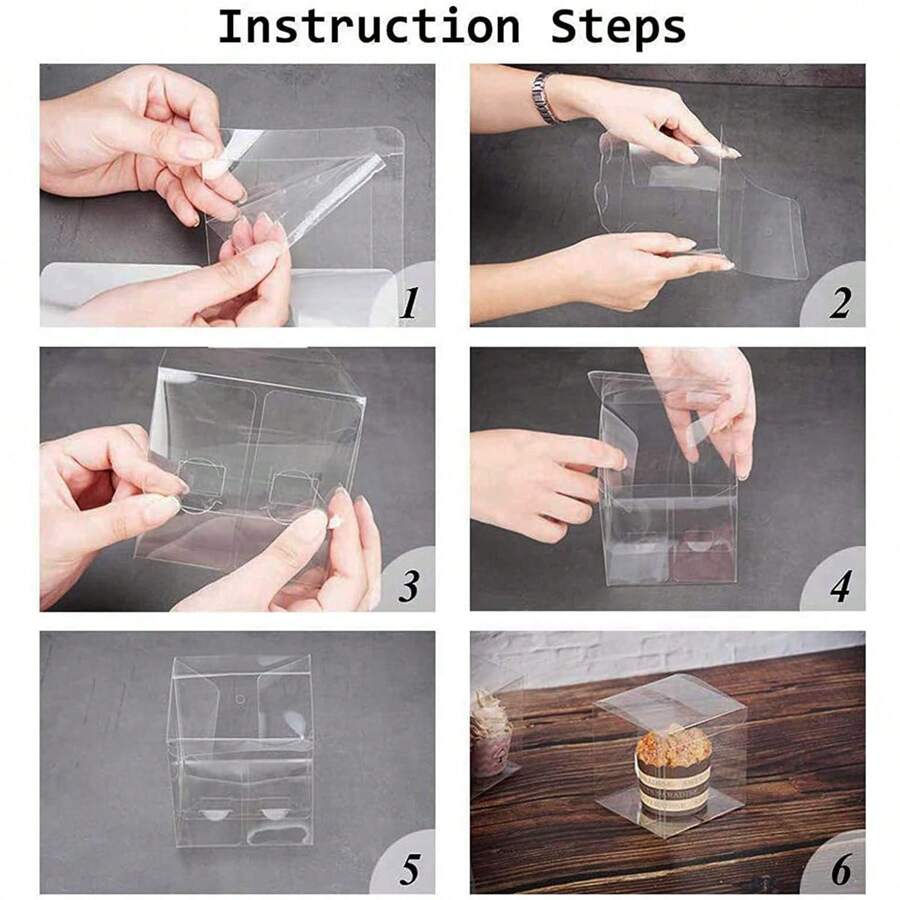 20 Pack Candy Apple Boxes With Sticks Set Plastic Clear Caramel Apple ...