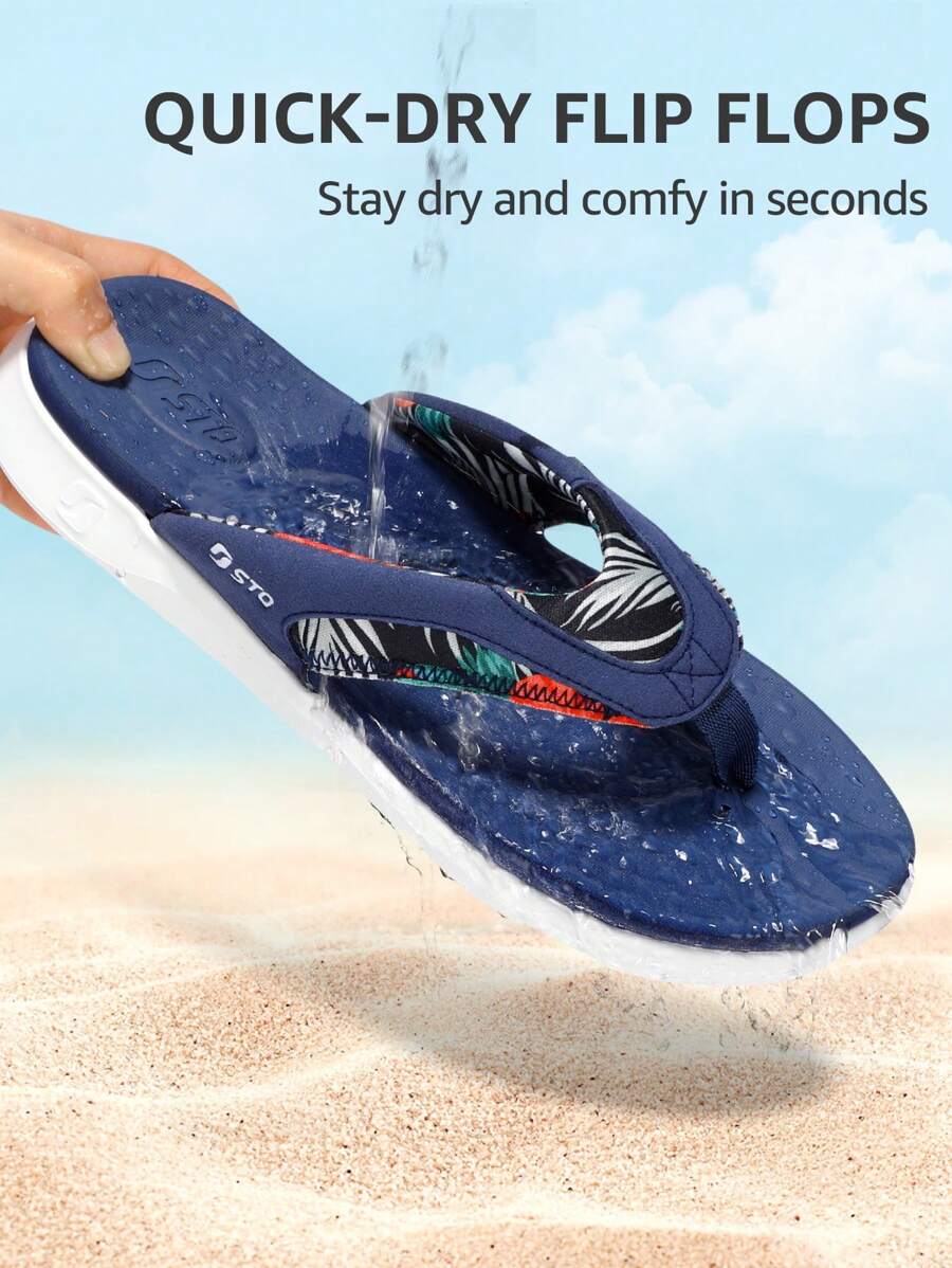 Flip Flops For Women Memory Foam Flip-Flops For Plantar Fasciitis Witn ...