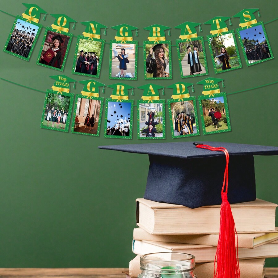 1set Graduation Photo Banner 2024-Congrats Grad Picture Banner ...