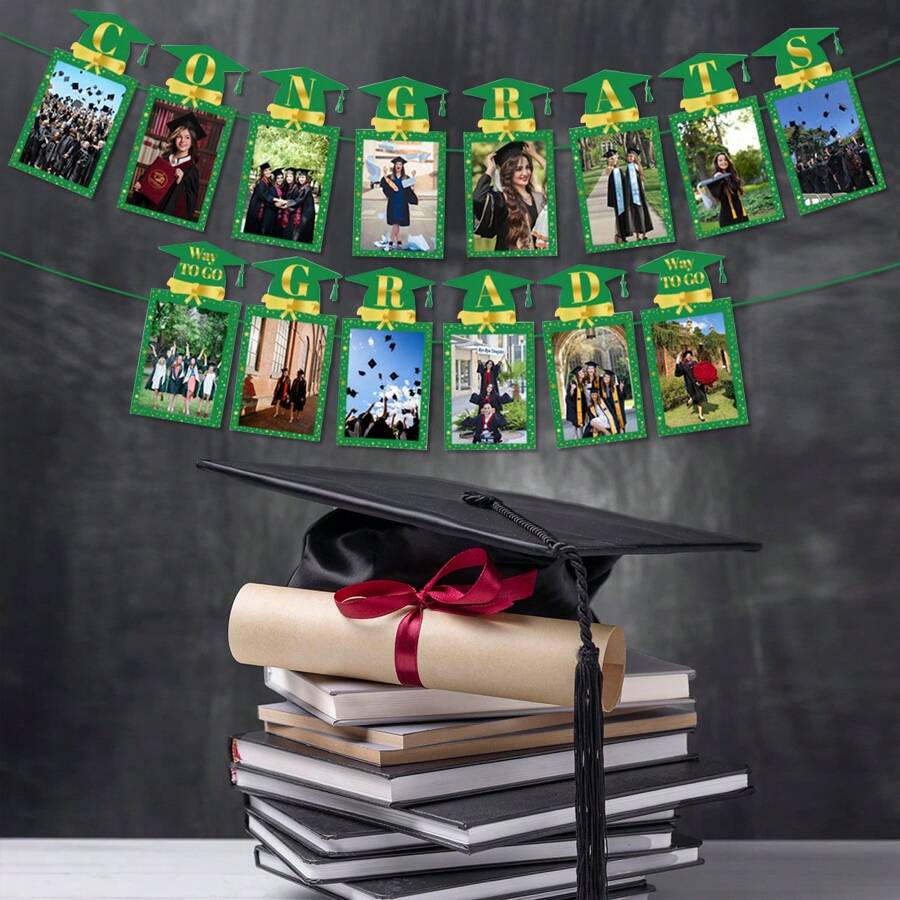 1set Graduation Photo Banner 2024-Congrats Grad Picture Banner ...
