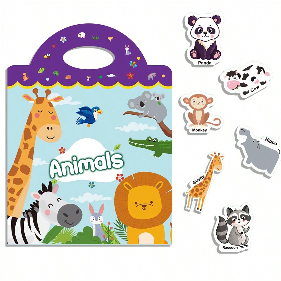 Animal Ocean Space Fairy Tale Set Reusable Sticker Book - Detachable ...