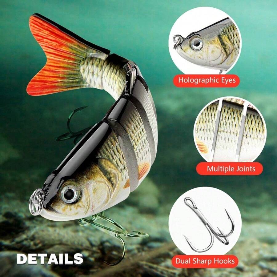 1pc Jointed Fishing Lure Kit Slow Sinking Lifelike Swimming Bait For ...