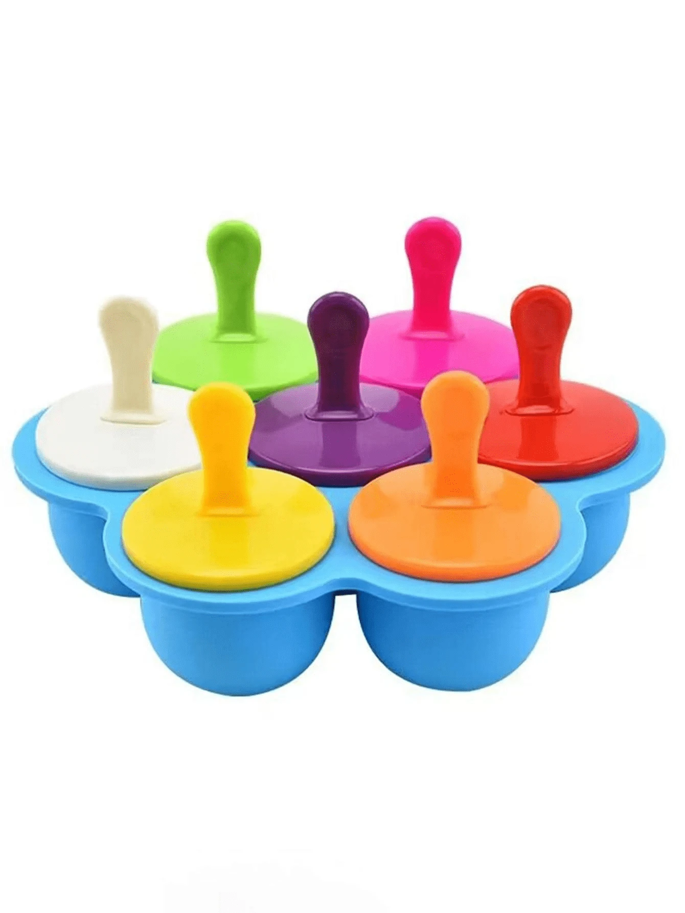 7-Hole Ball Shaped Popsicle Mold Set For DIY Homemade Ice Cream And ...