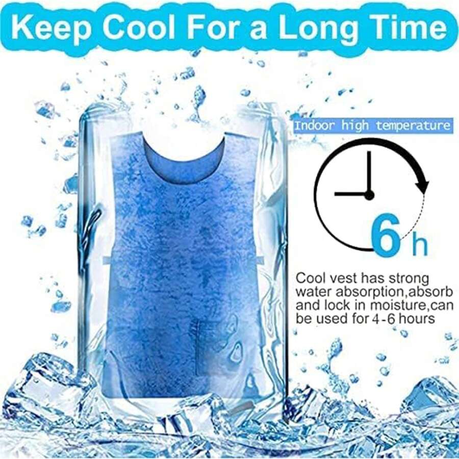 Evaporative Cooling Vest For Men Women, Water Activated Ice Cold Vest ...