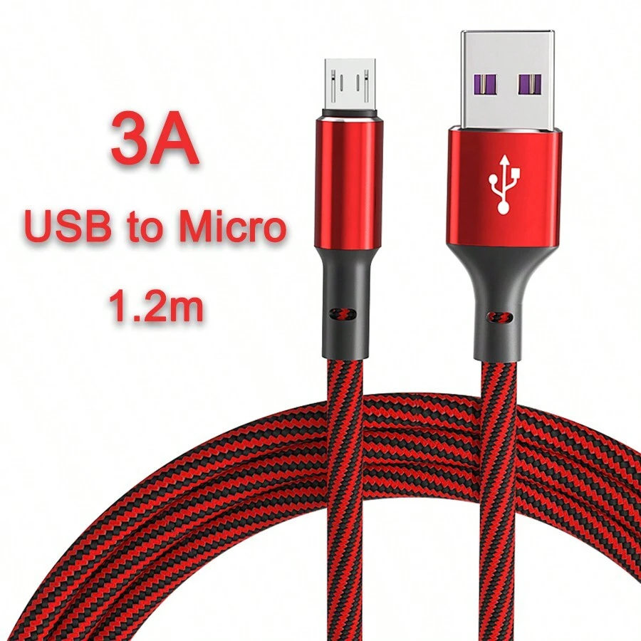 Câble de données pour téléphone portable micro-USB tissé d"une grande ...