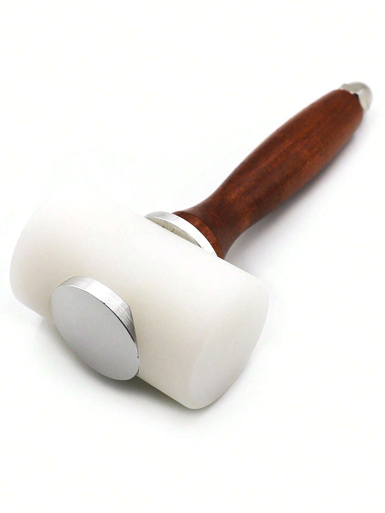 1pcs T Style Professional Leather Carving Hammer Nylon Head Hammering Tool Mallet Wood Handle ...
