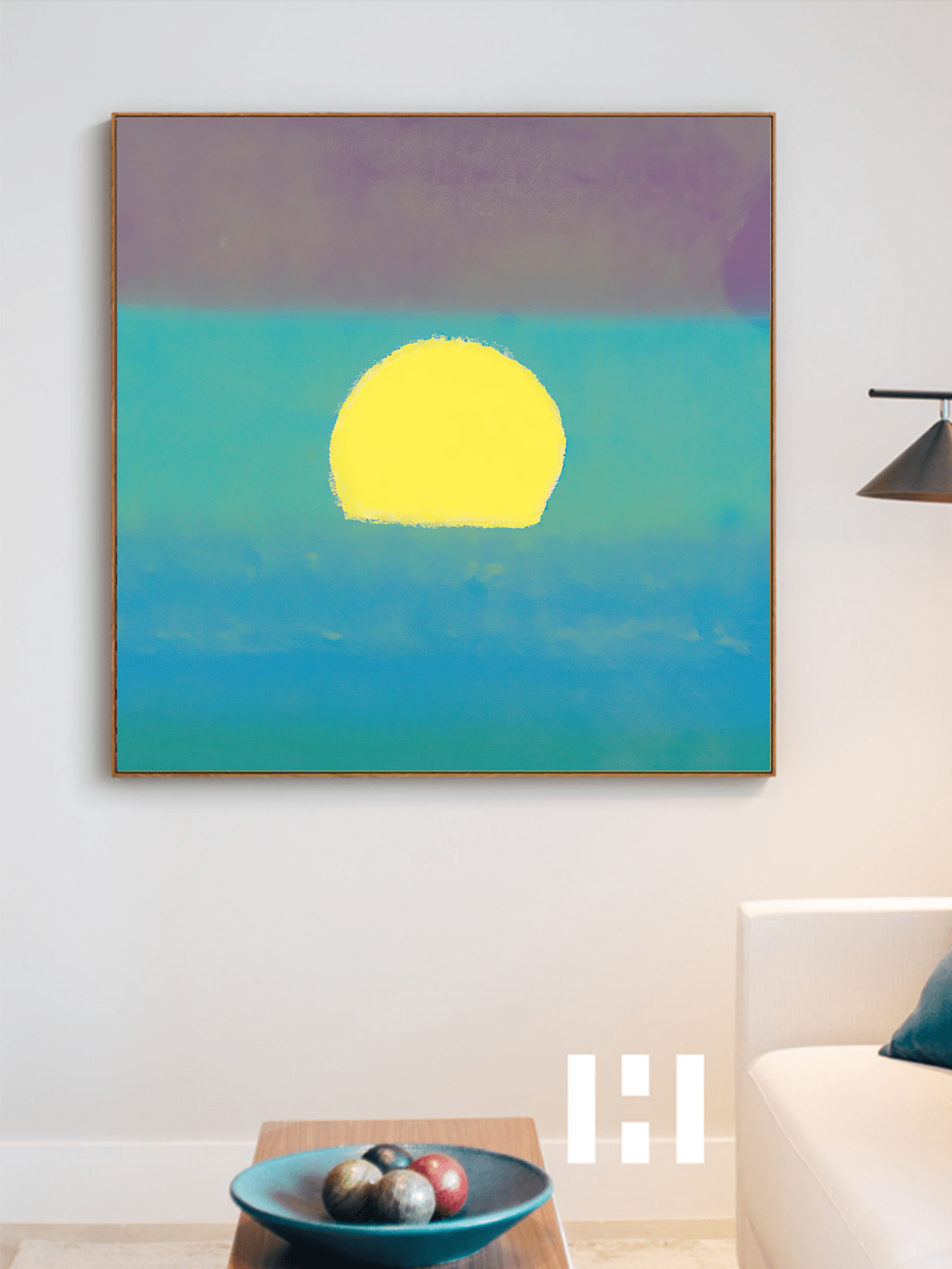 1 pièce Confortable Coucher de soleil Toile décorative Peinture de ...