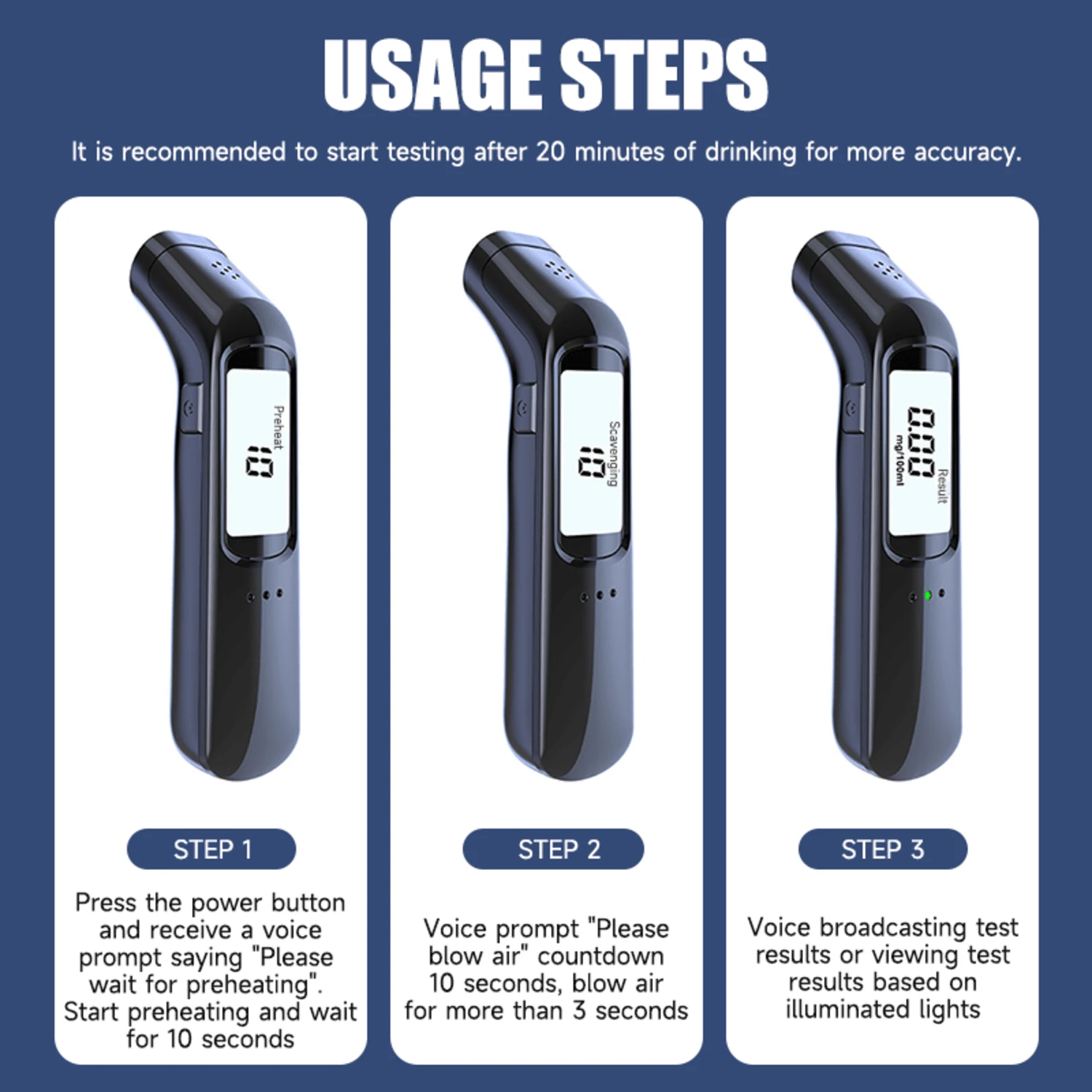 Alcohol Tester Electronic Breathalyzer With Digital Automatic Alcohol ...