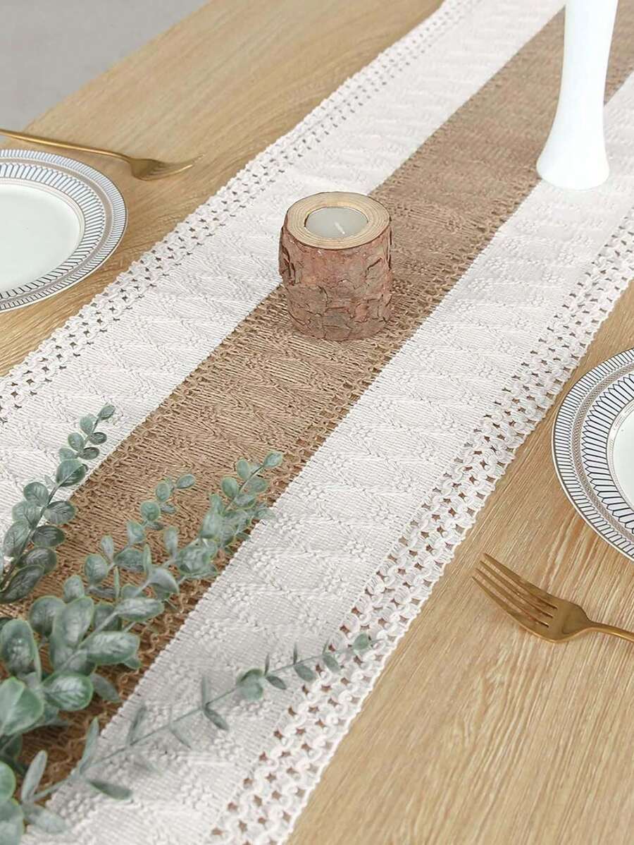 Boho Table Runner Macrame Table Runners For Home Decor Cream & Brown ...