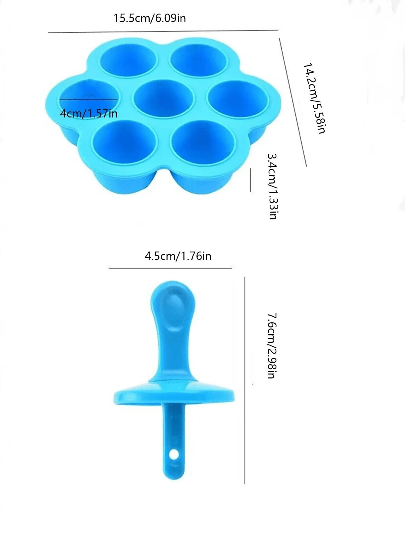 7-Hole Ball Shaped Popsicle Mold Set For DIY Homemade Ice Cream And ...
