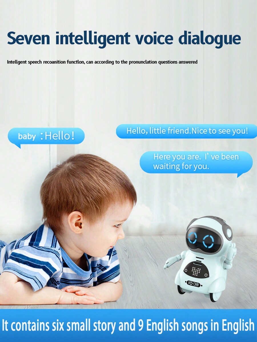 Mini Robot, Pocket Robot For Kids With Interactive Dialogue ...