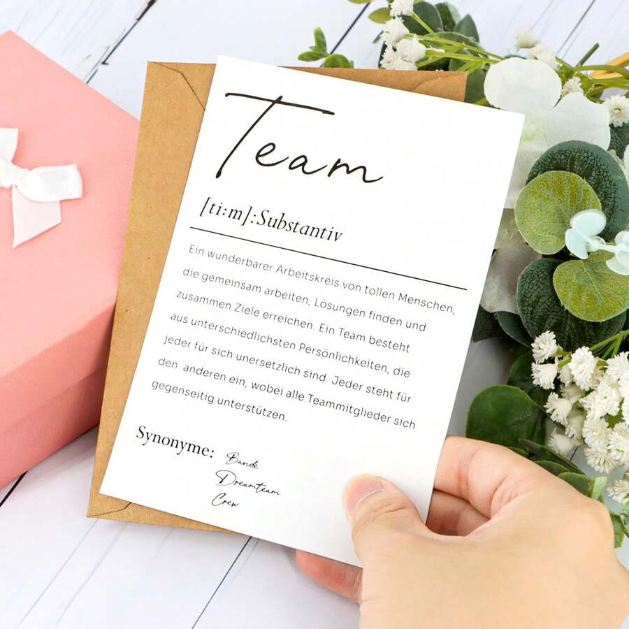 3pcs Team Card A6 (Including Envelope) - Gifts Colleagues - Leaving ...
