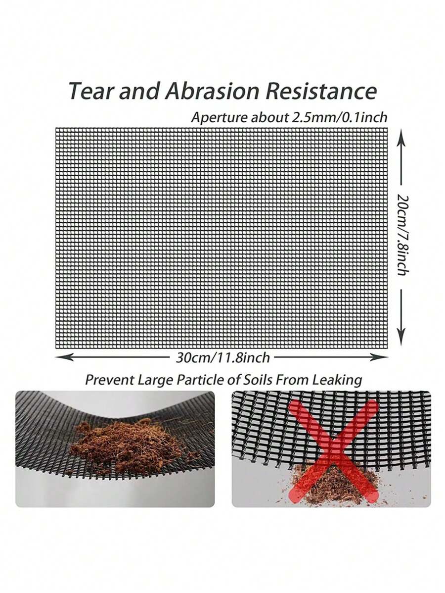 Plant Pot Bottom Mesh, Rectangle Succulent Planter Tray Mat, Bottom ...