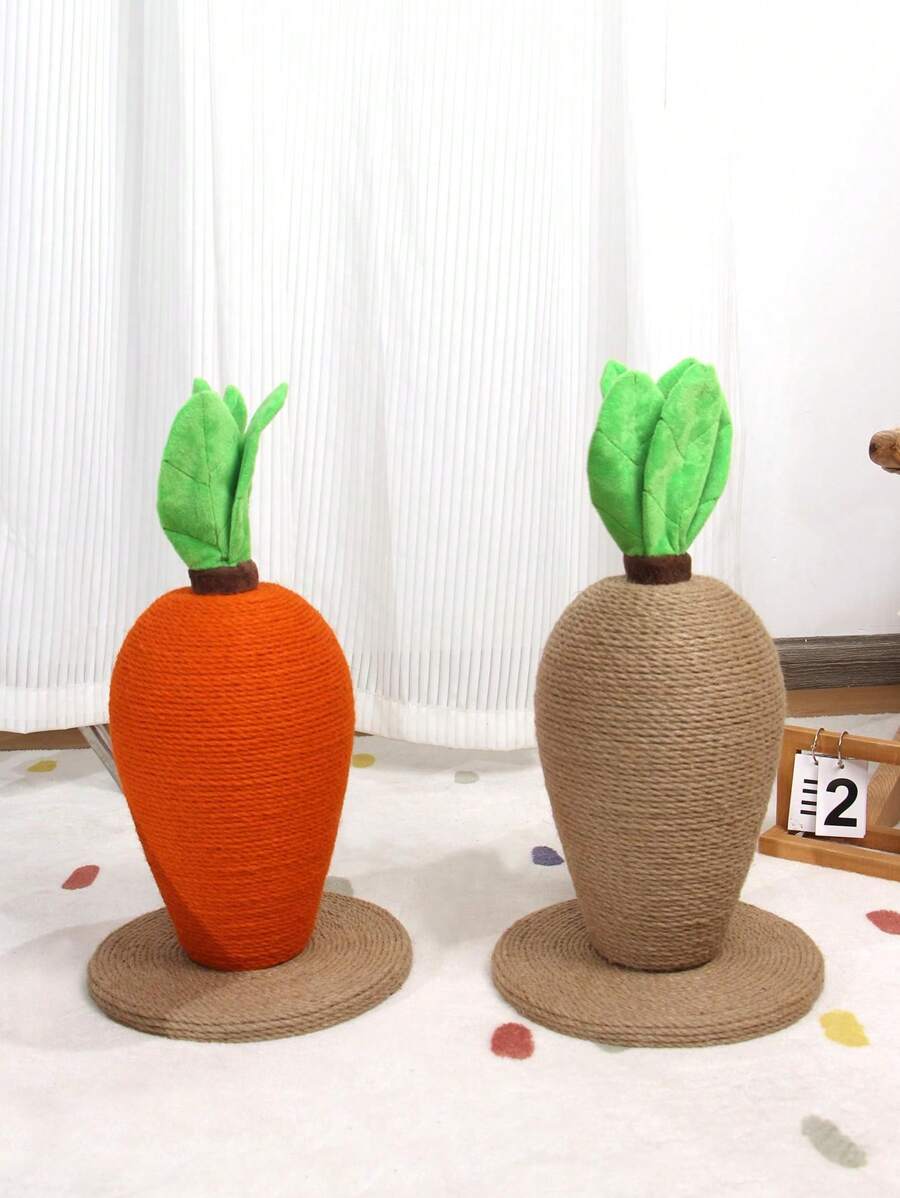 A Piece Of Cat Scratching Post Designed With Carrots, Suitable For 40kg ...