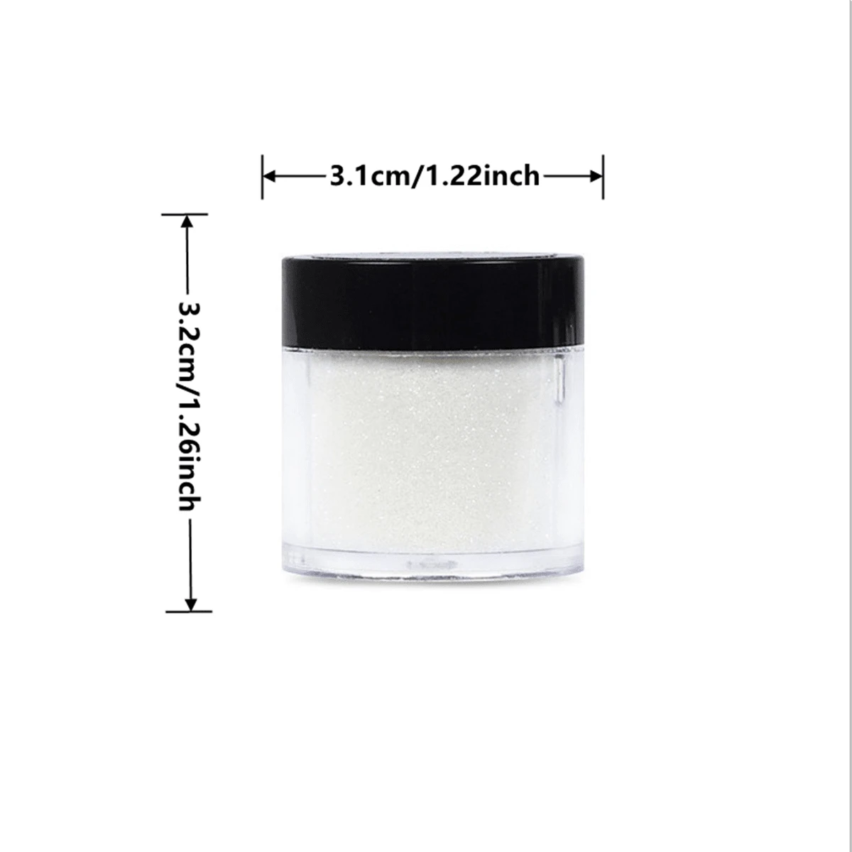 10ML Bottled Classic Black, White, And Transparent Ultra Fine Shining ...