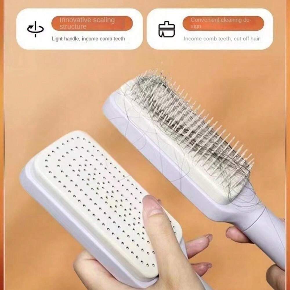 Automatic Cleaning - Rotating Retractable Teeth Hair Comb - Adjustable ...