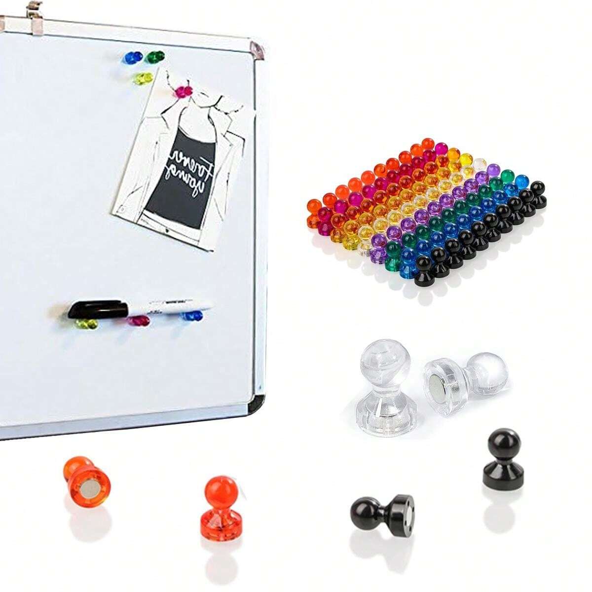 10 Pieces Whiteboard Fixing Magnetic Nails, Clear Crystal Color ...