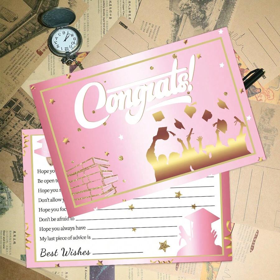 10 Sheets Grad Gift Cards Grad Greeting Cards Graduation Wishes Cards ...