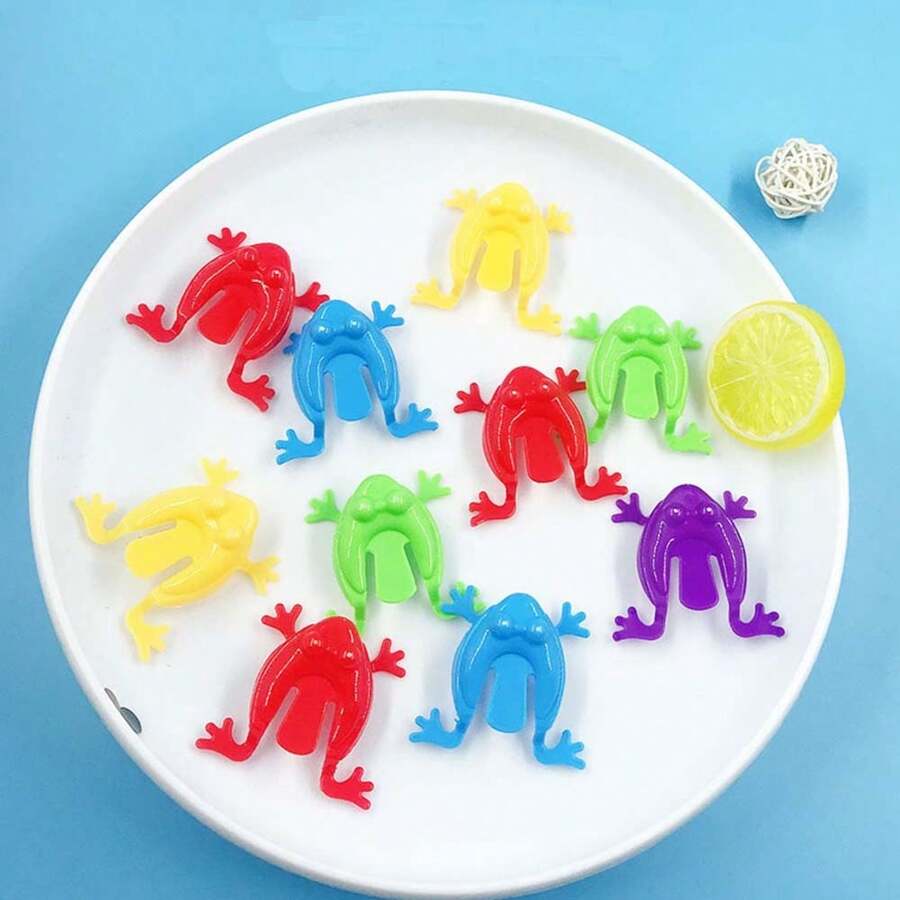 Jumping Frog Toy, Plastic Frog-Shaped Toy Can Jump, Backyard ...