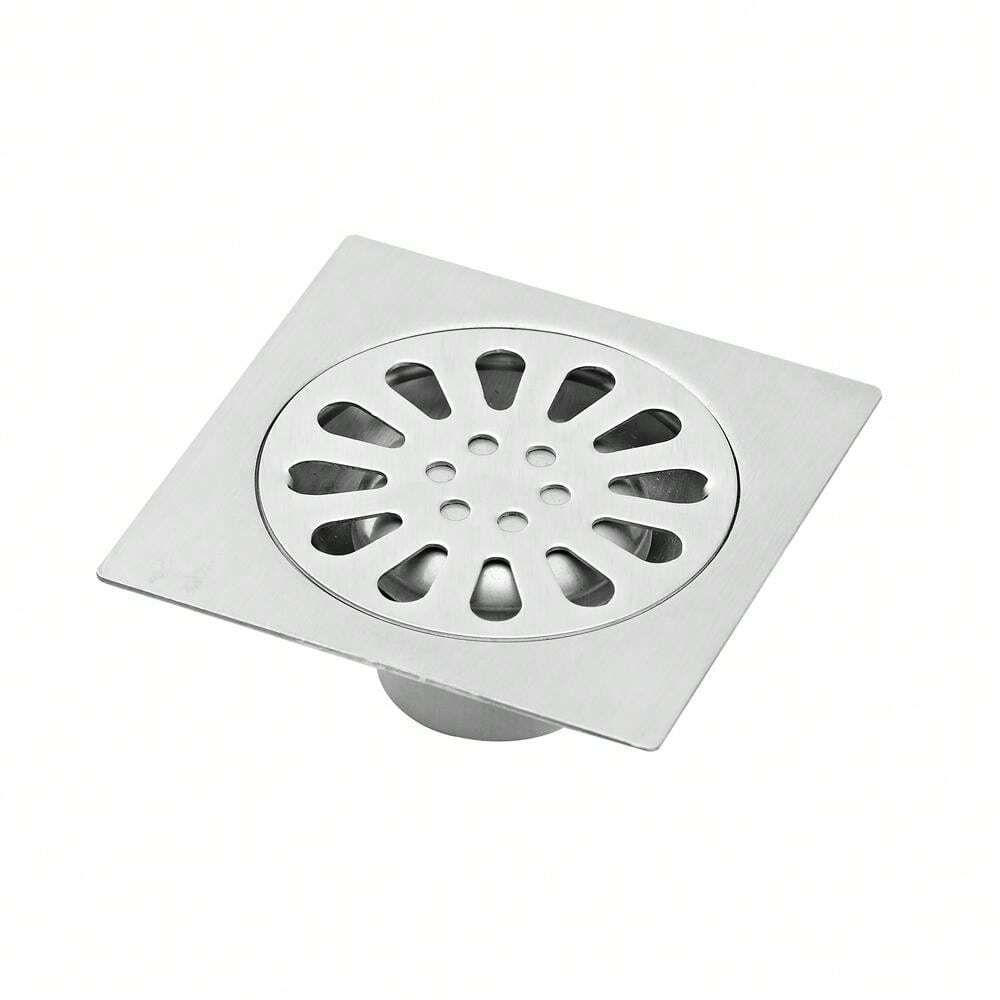 Stainless Steel Bamboo Drain Cover, Square Shower Drain, Anti-Odor ...
