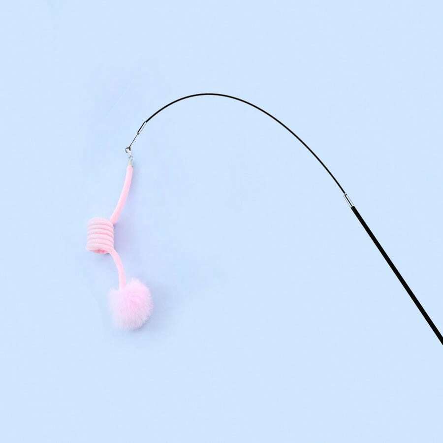 4PCS Wooden Handled Extendable Rods With Three Colored Springy Plush ...