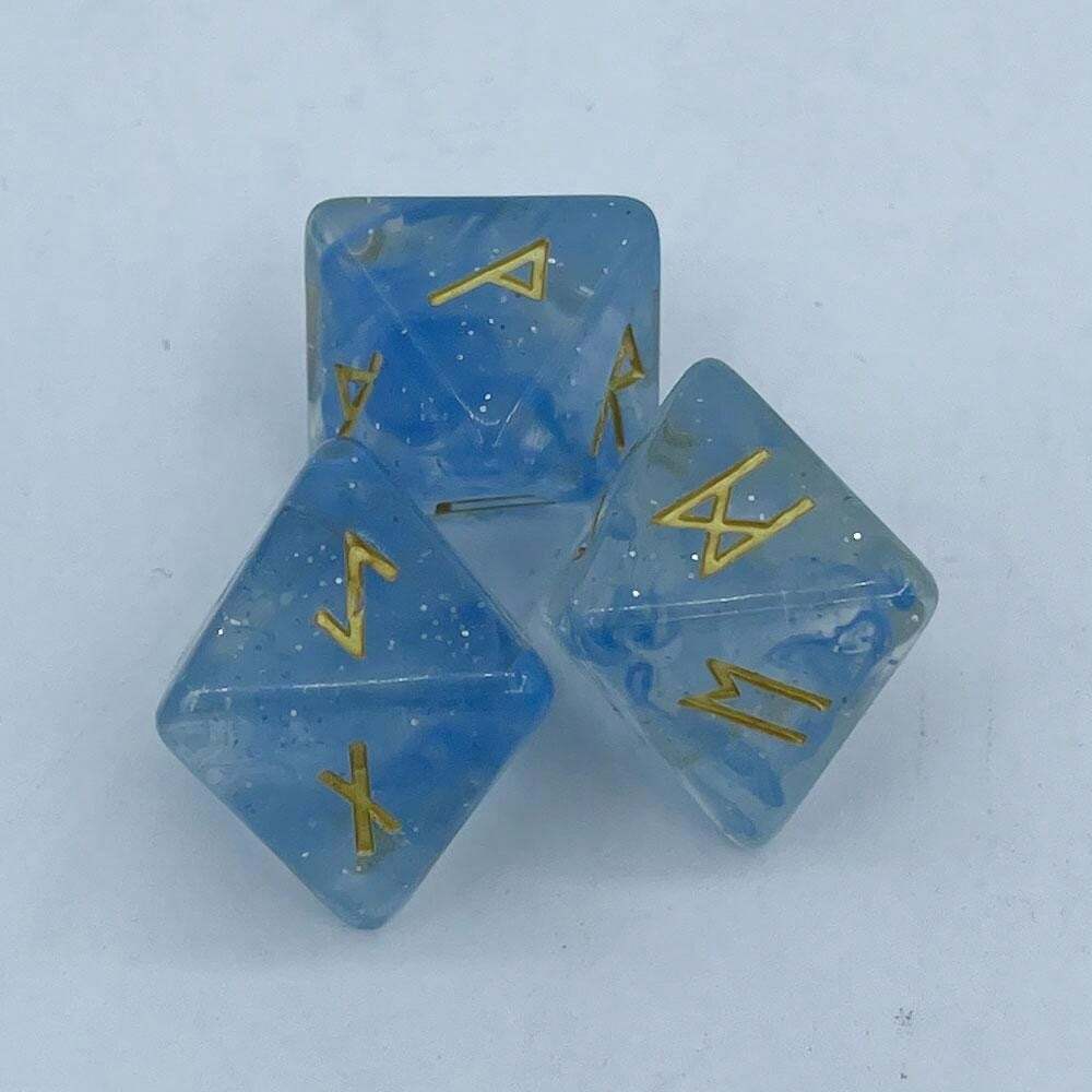 Resin Engraved 8-Sided Rune Dice With Dreamy Starry Sky Pattern ...