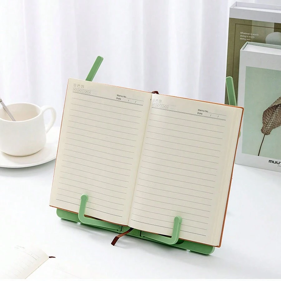 Plastic Desk Bookshelf, Adjustable Reading Stand, Portable Recipe File ...