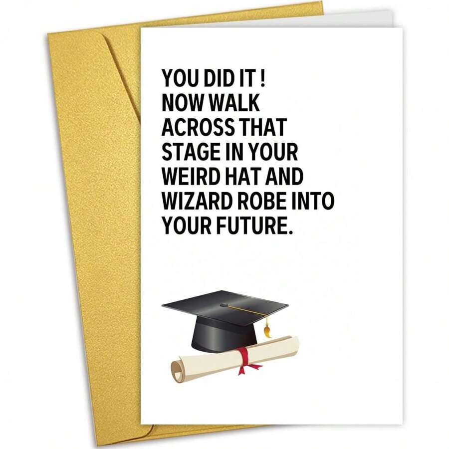 Funny Graduation Card You Did It Card Graduation Gift For Her Him ...