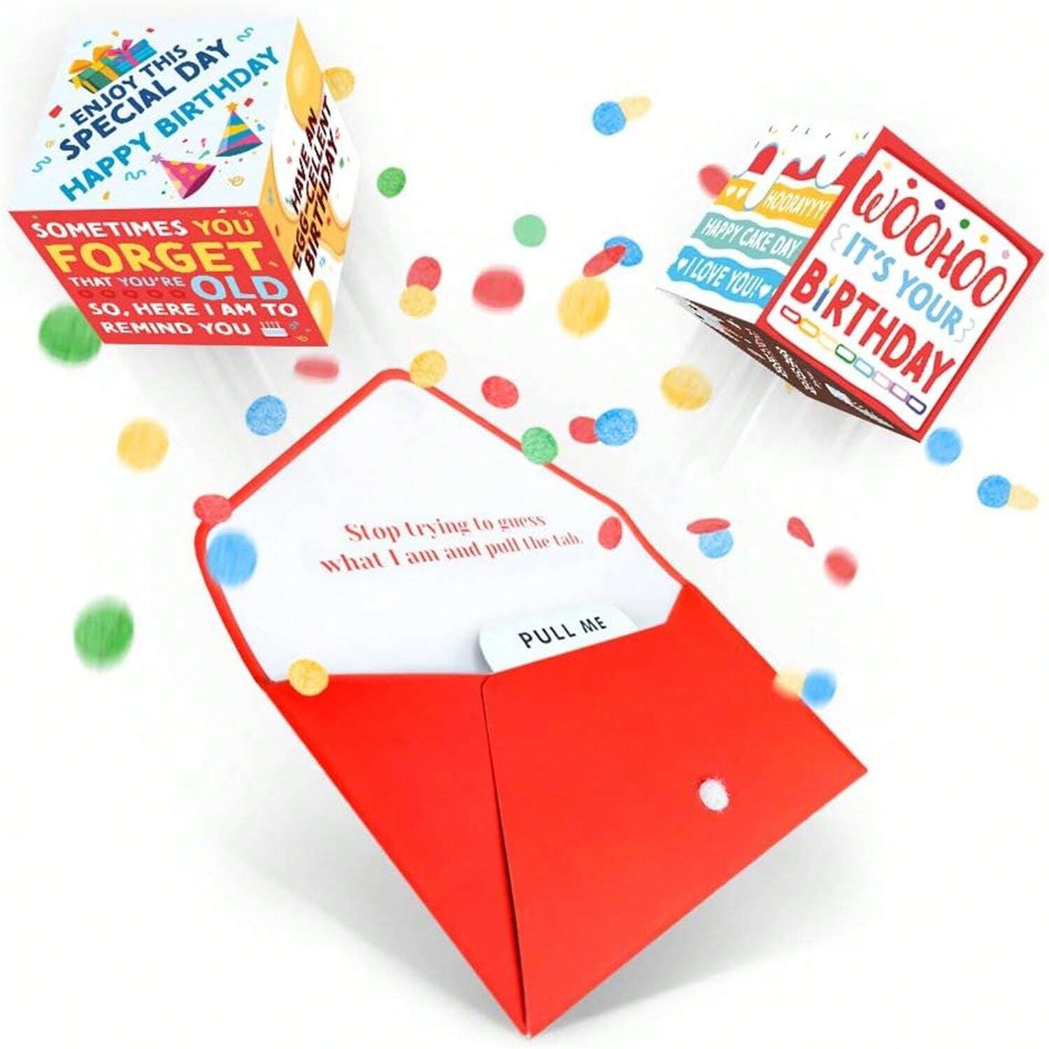 Pop-Up Birthday Surprise Card With A Spring-Loaded Envelope And ...
