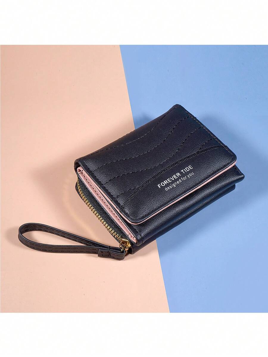Women's Short Korean Style Wallet Multi-Functional Tri-Fold Zipper Coin ... Women's Short Korean Style Wallet Multi-Functional Tri-Fold Zipper Coin ...