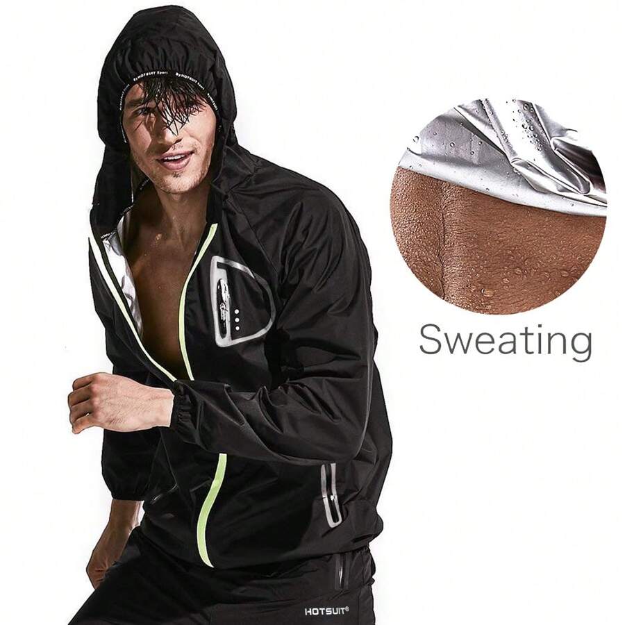 HOTSUIT Sauna Suit Men Non Boxing Sweat Suits Exercise Workout Jacket ...