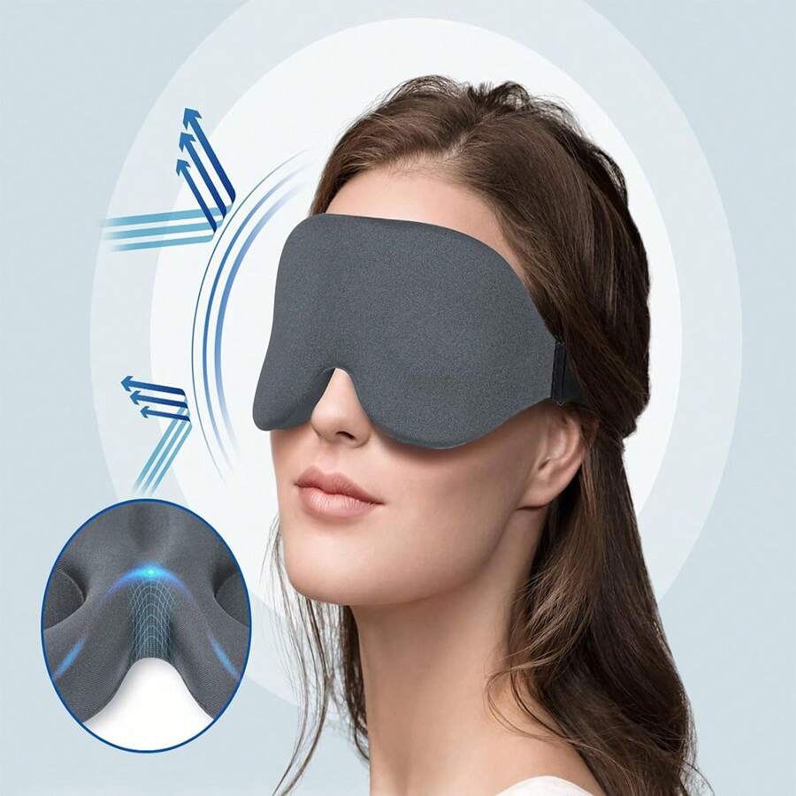 Multi-Color 3D Contoured Sleep Mask, Nostril-Free, Airplane Travel Eye ...