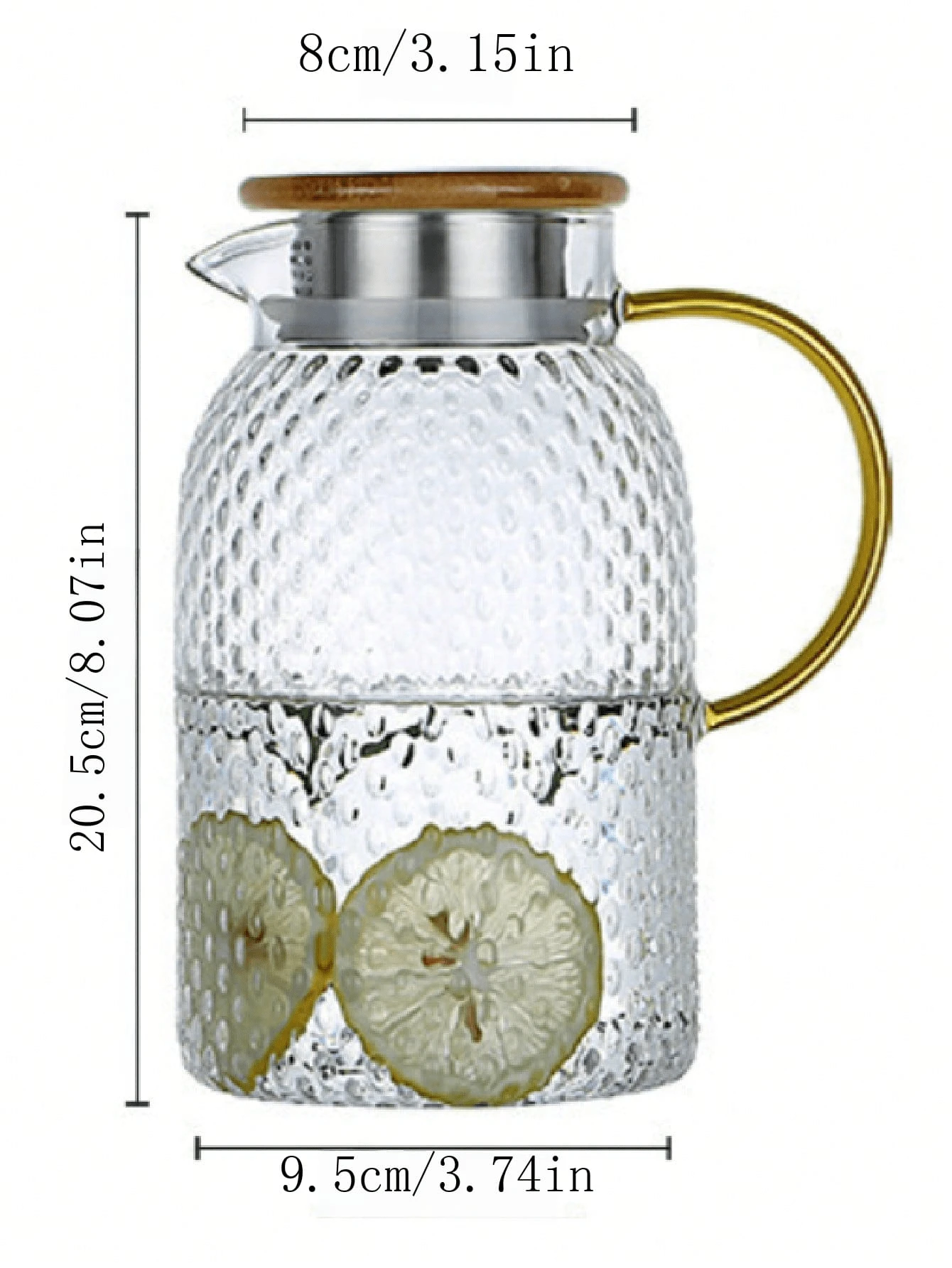 Hammered Glass Water Pot, Large Capacity Borosilicate Glass Teapot ...