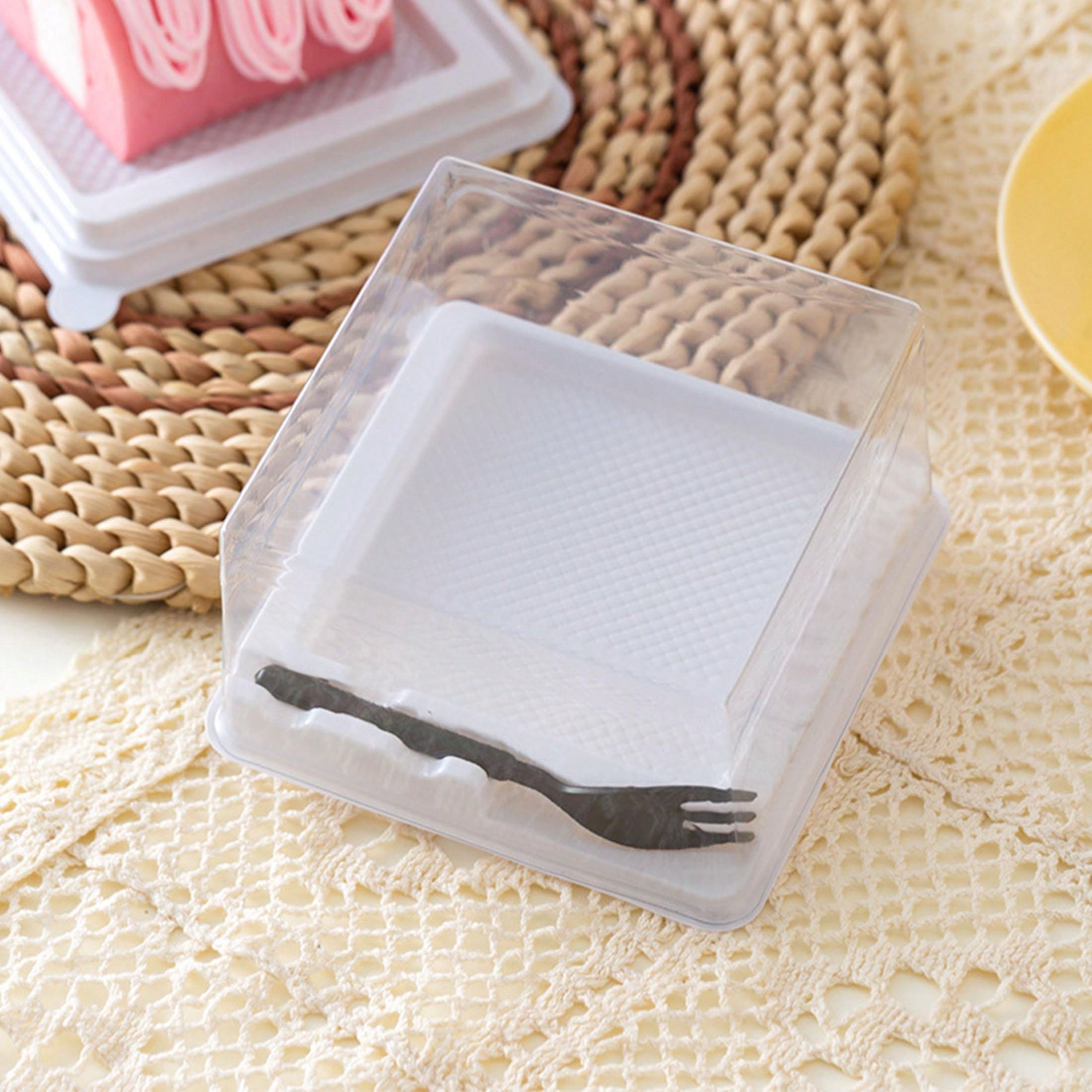 10pcs Egg Yolk Pastry Round Plastic Box Mooncake Tray Desserts ...