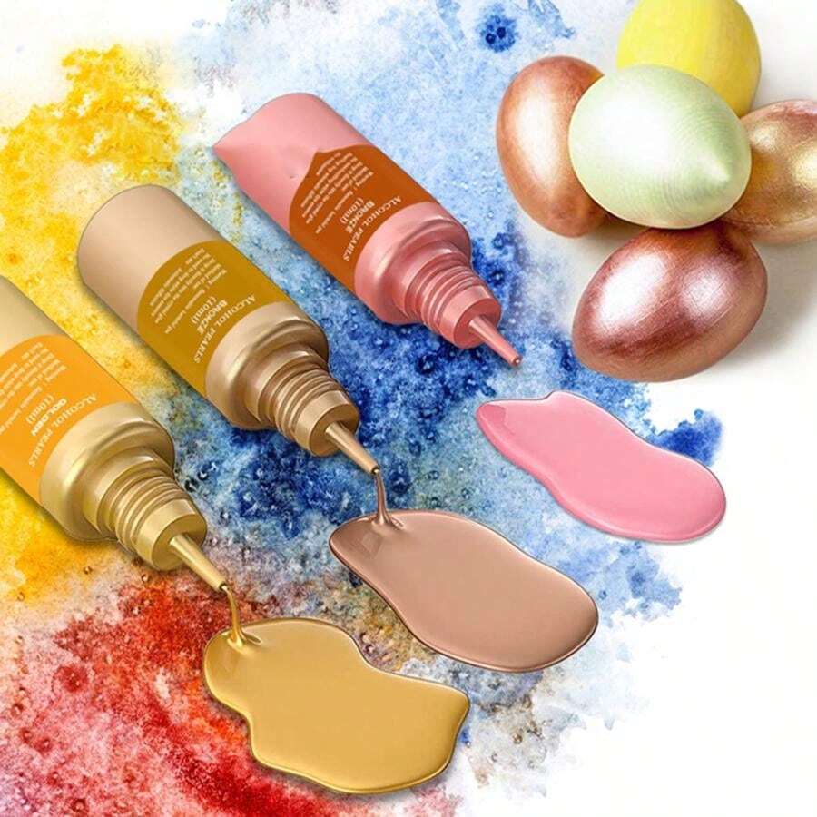 12 Colors Metal Alcohol Ink Set Concentrated Extreme Shimmer Alcohol ...