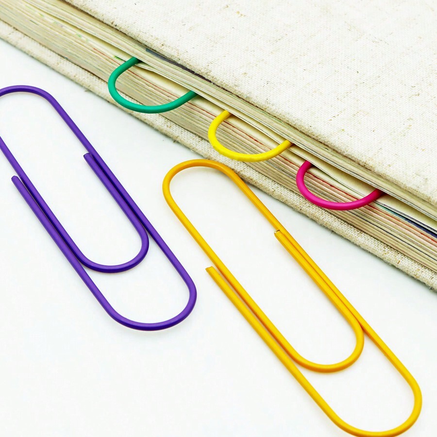 12pcs 10cm Large Metal Paper Clips In Assorted Colors For Sorting ...