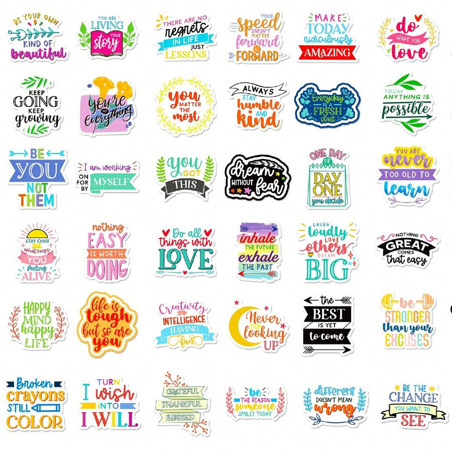 100Pcs Motivational Reward Stickers For Students, Inspirational Quotes ...