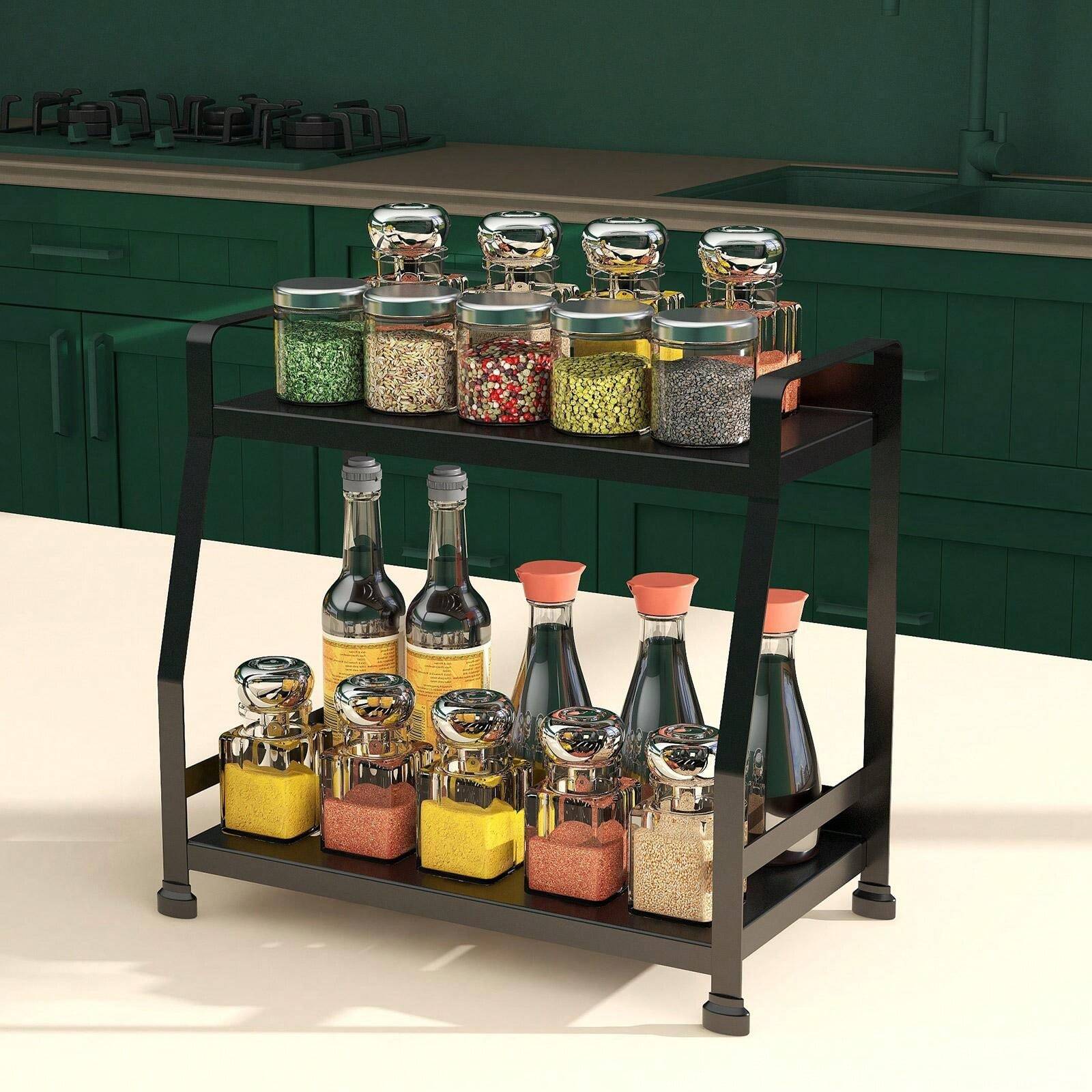 1pc Countertop Storage Rack, 2-Tier Kitchen Counter Shelf, Desktop ...