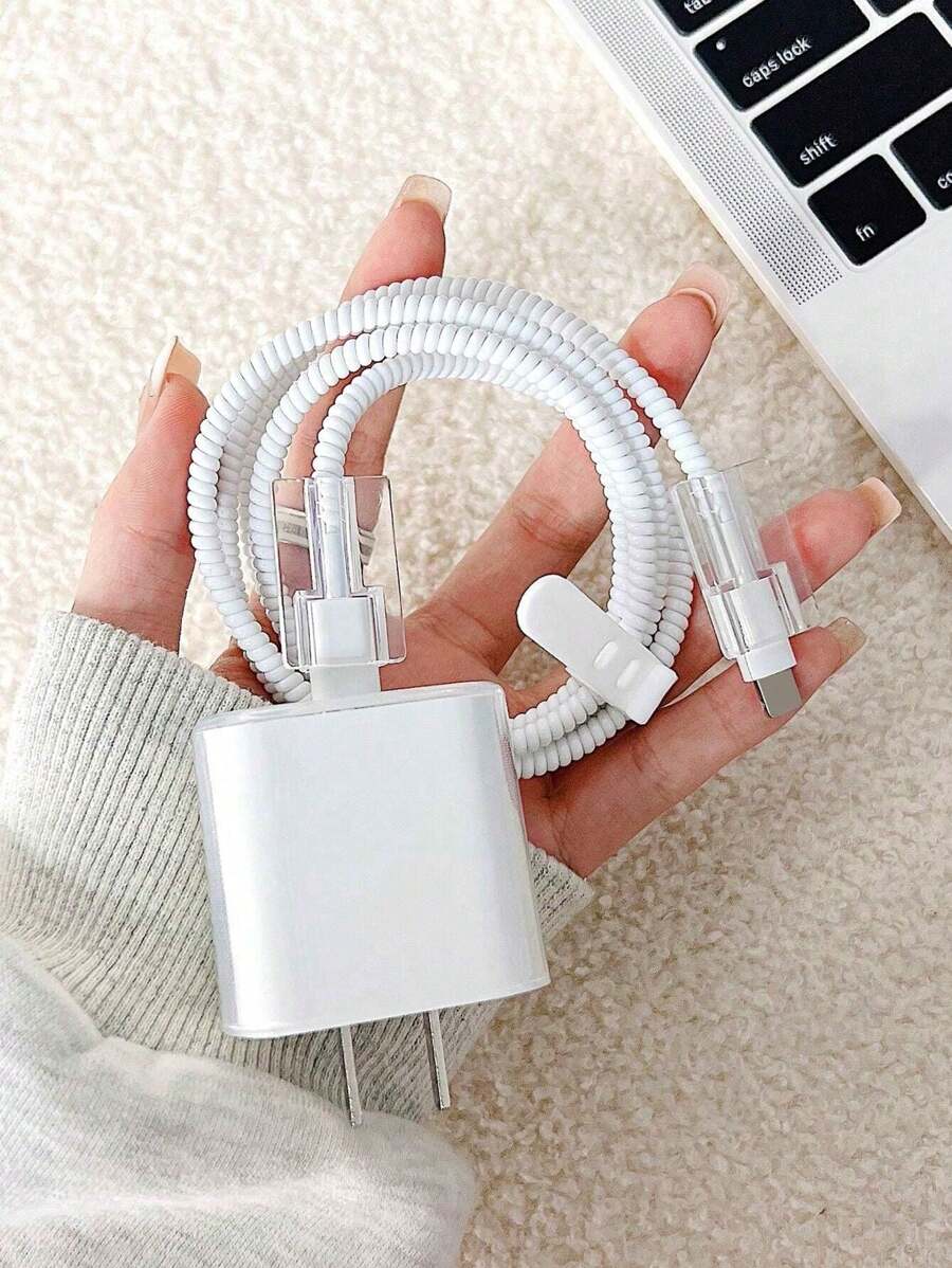 IPhone 15 Charger Case, Data Cable Protector, PD18/20W Transparent ...