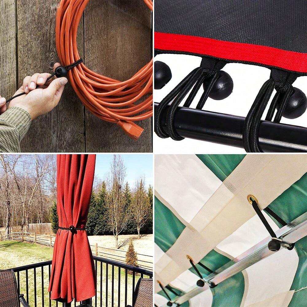 20pcs Ball Bungee Cords With Elastic String Heavy Duty Canopy Tarp For ...