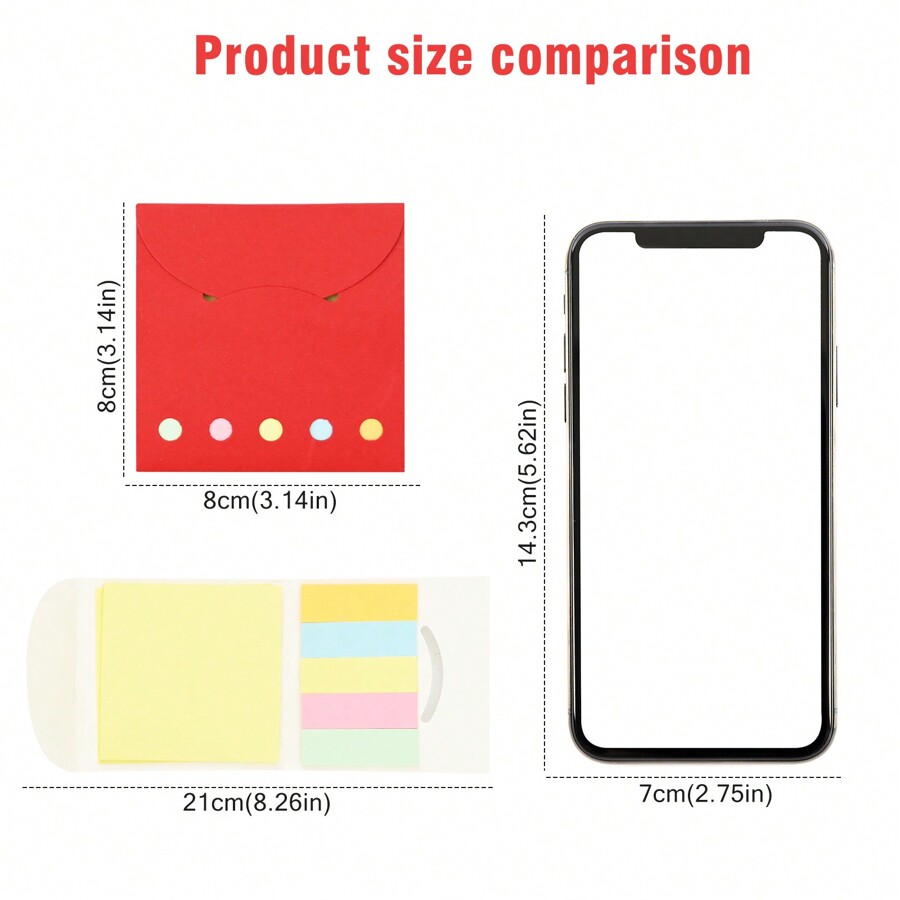 5 Pcs Kraft Paper Cover Sticky Notes Set With 5 Sticky Notepads ...