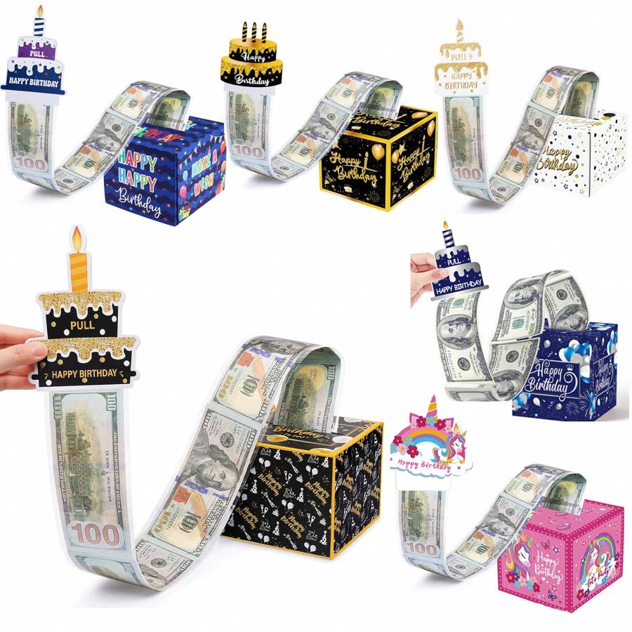 Birthday Surprise Gift Box, Surprise Money Gift Boxes With Pull Out ...