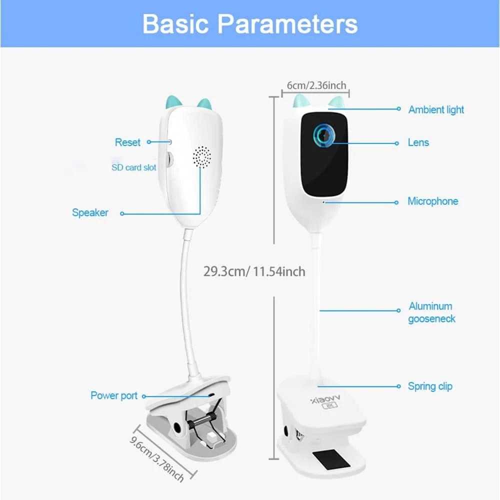 5MP XiaoVV Baby Monitor Baby Crying Detection Indoor Camera 110 ° Wide ...