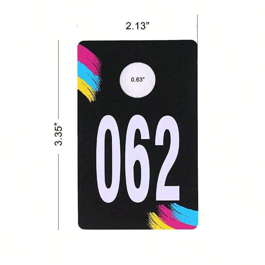Live Plastic Number Tags, Normal And Reverse Mirror Image Coat Room ...