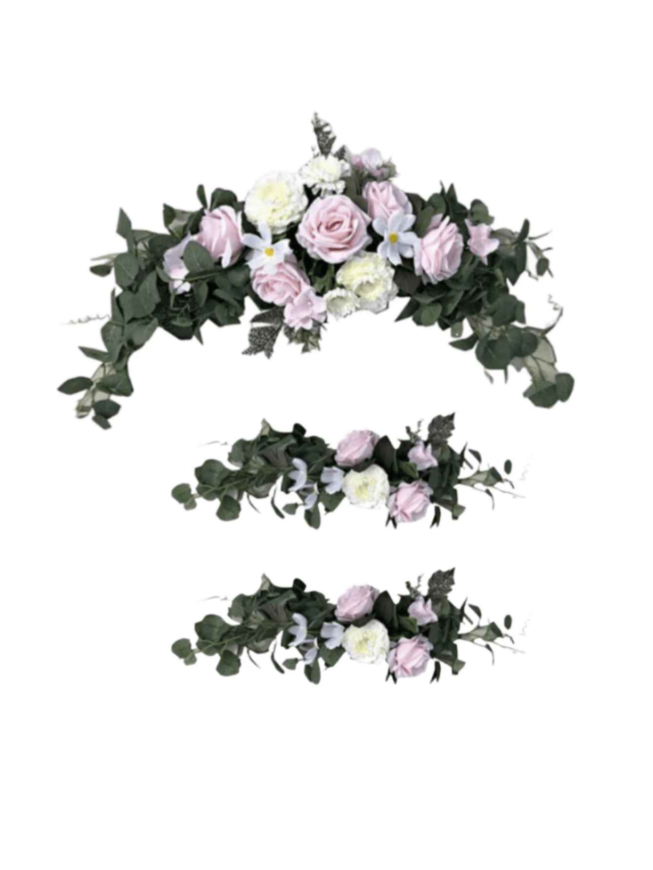 3Pcs/SetWedding Arch Flowers,Rose Decorative Floral Swags, Artificial ...
