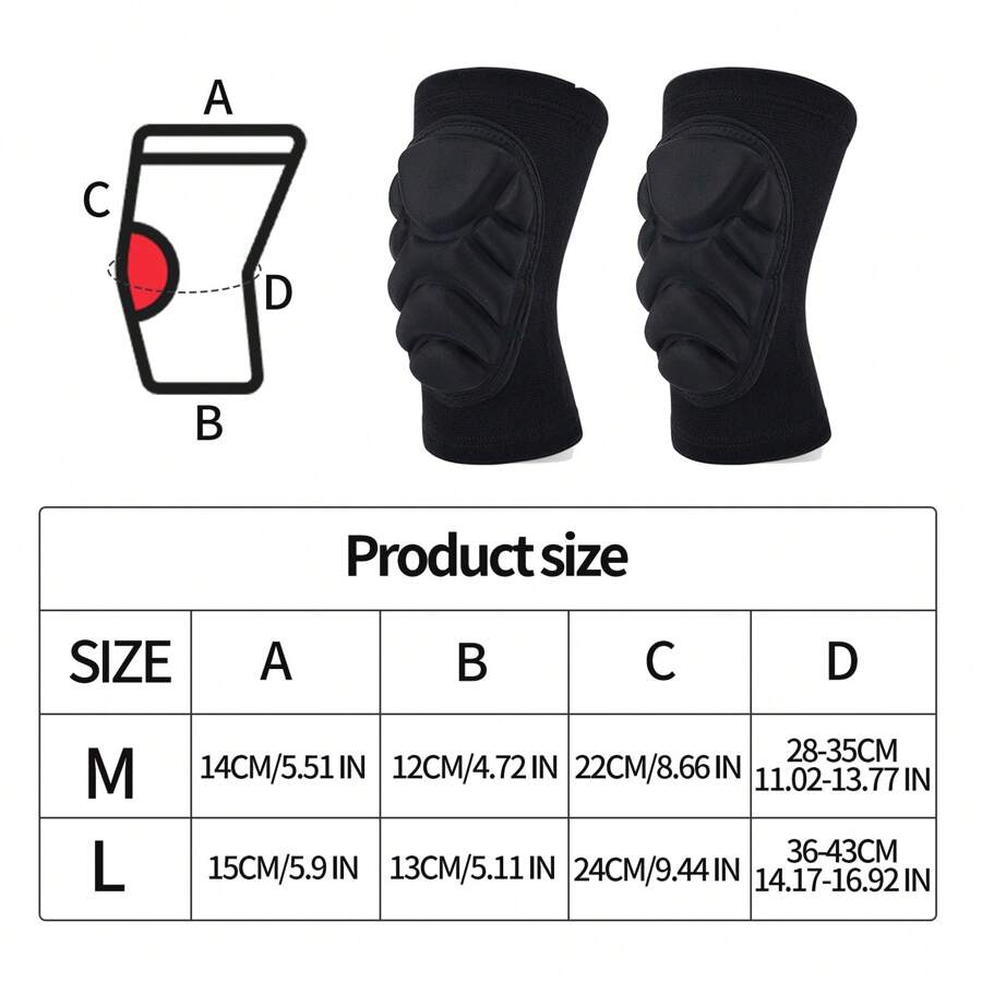 2 Pcs Thick Sponge Knee Pads, Outdoor Knee Pads, Knee Pads, Volleyball ...